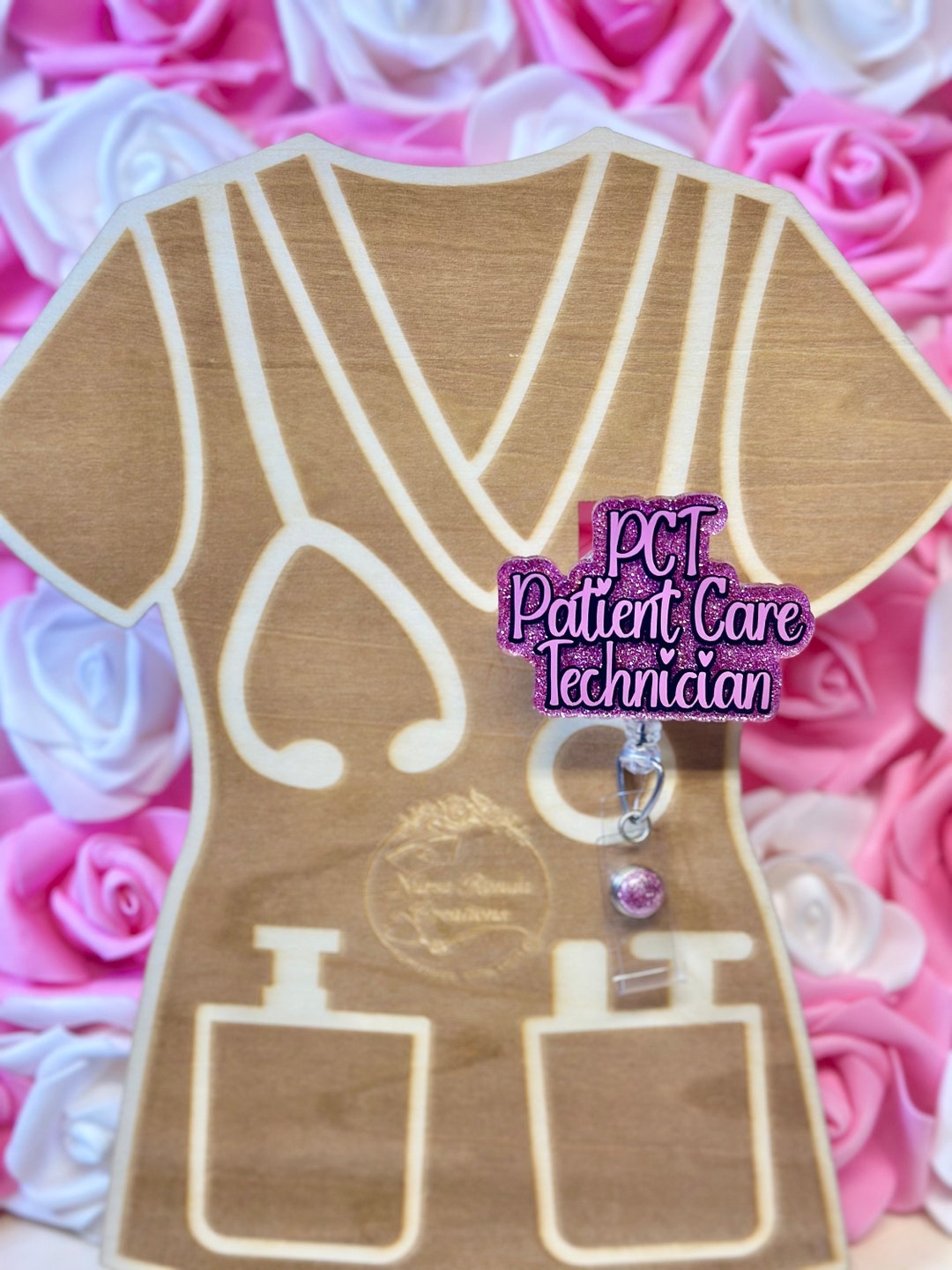 PCT Badge Reel, Employee Gift, PCT Life, Glitter Badge Reel, Patient ...