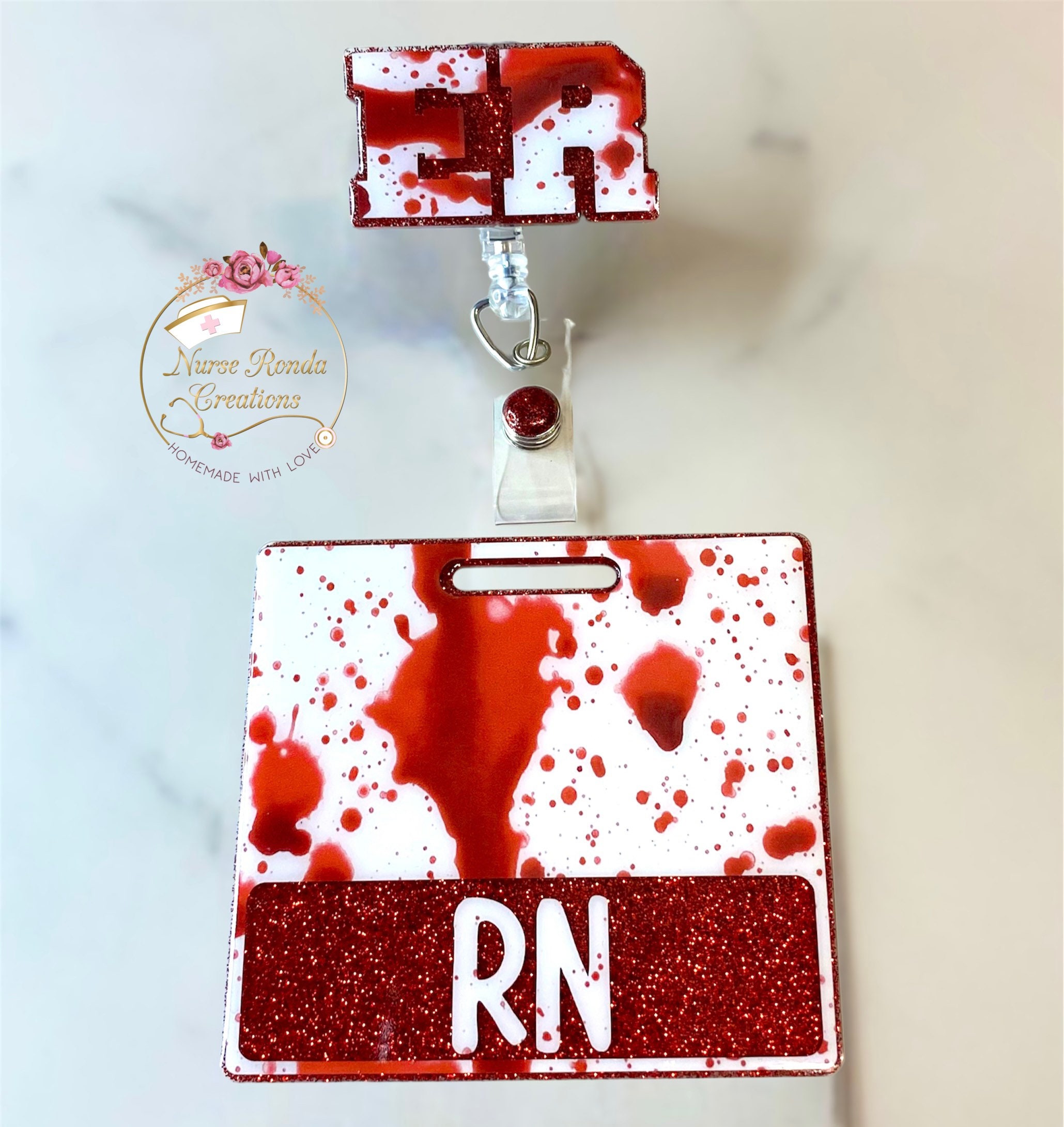 ER Nurse Badge Buddy and Reel Set, Emergency Nurse, ED Nurse, Gift ...