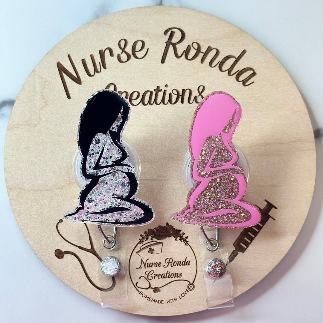 Pregnant Woman Badge Reel, Labor and Delivery Badge Reel, Pregnancy ...