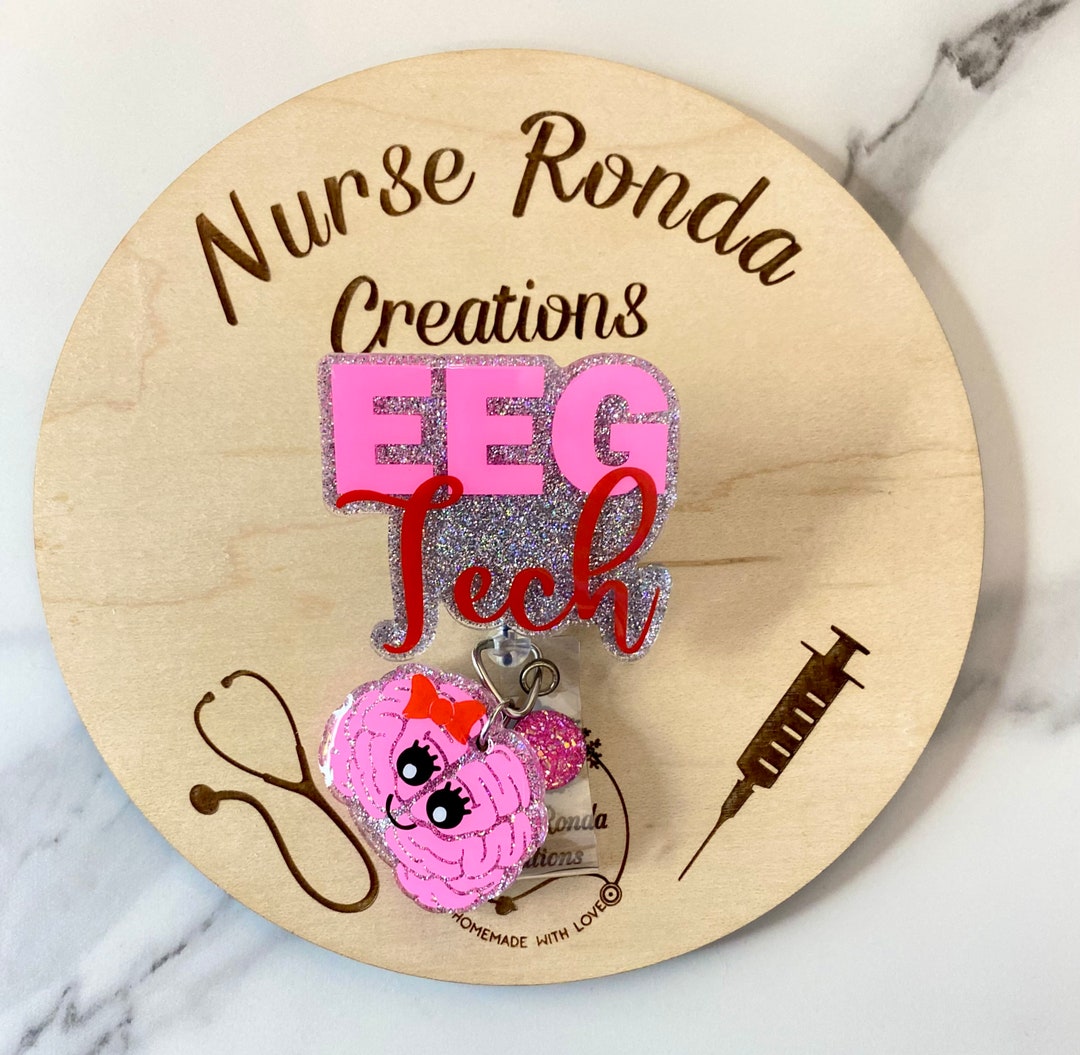 EEG Tech Badge Reel, Electroencephalography Badge Reel, EEG Technician ...