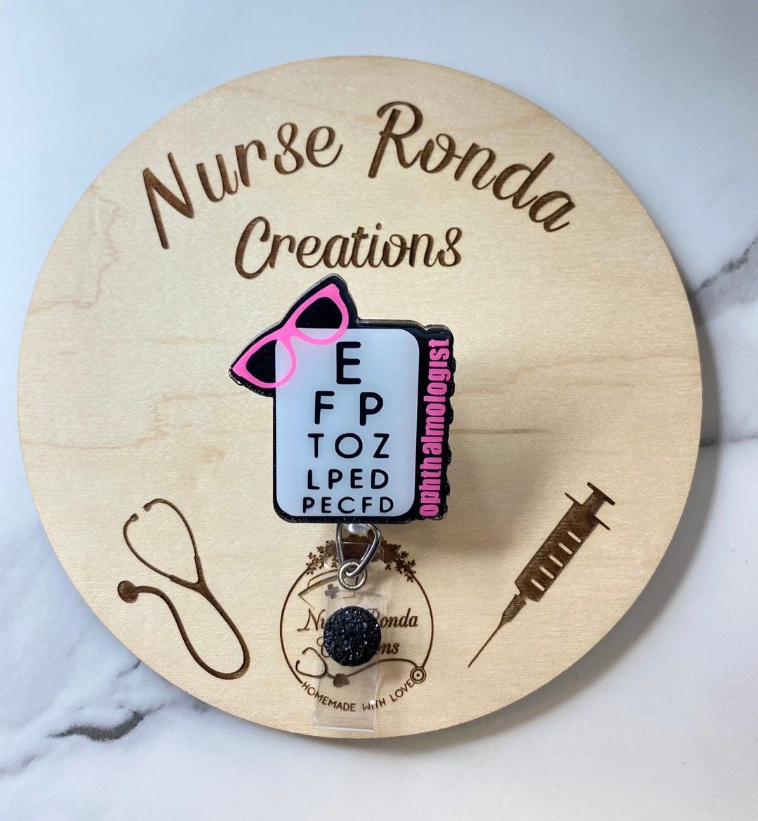Eye Chart Badge Reel, Ophthalmologist Badge Reel, Eye Badge Reel, Gift ...