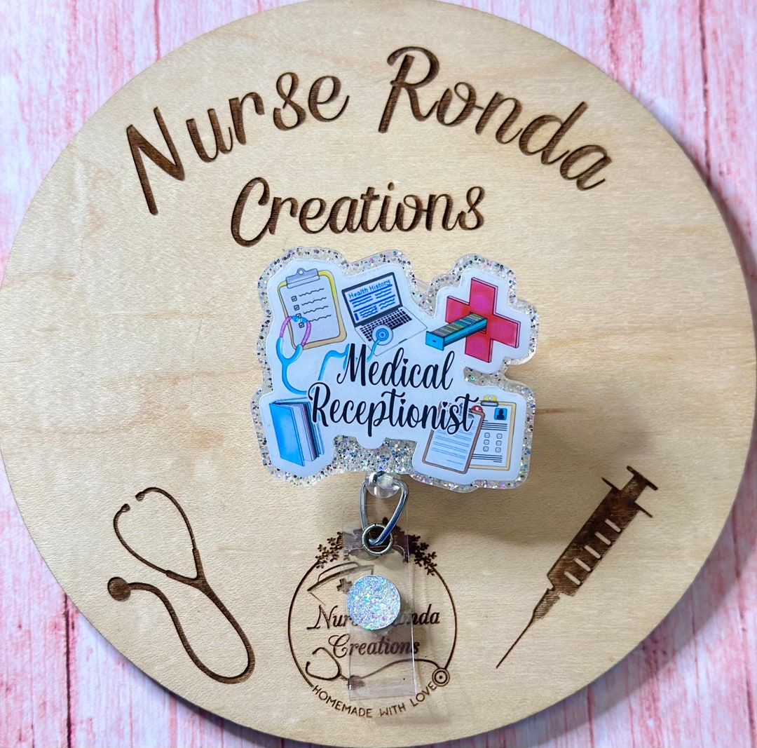 Medical Receptionist Badge Reel, Custom - Etsy