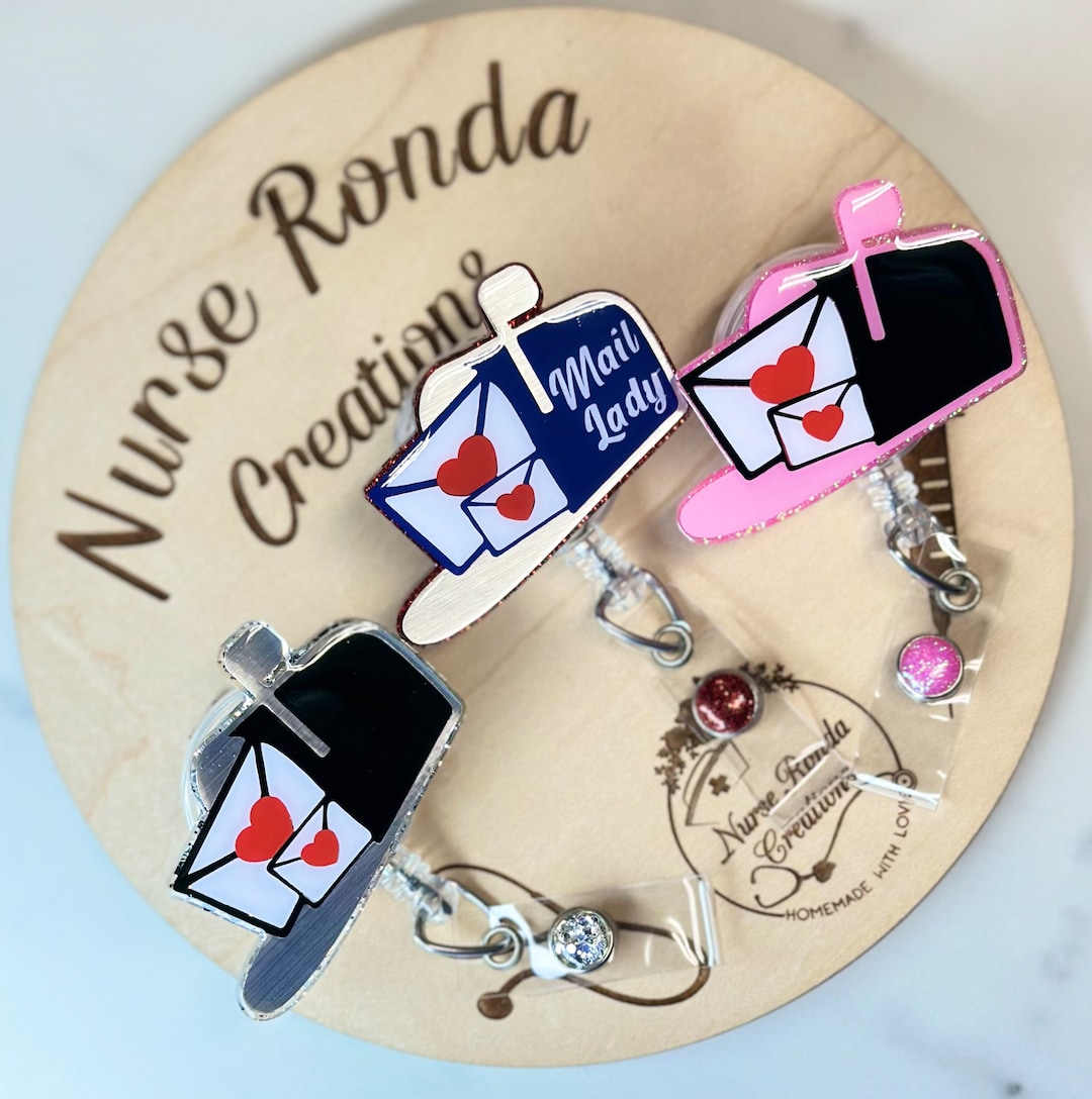 Mailbox Badge Reel, USPS Badge Reel, Gift, Postal Worker, Mail Carrier ...