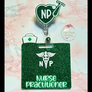 Nurse Practitioner Badge Reel and Buddy, Medical, Gift, NP Caduceus - Etsy