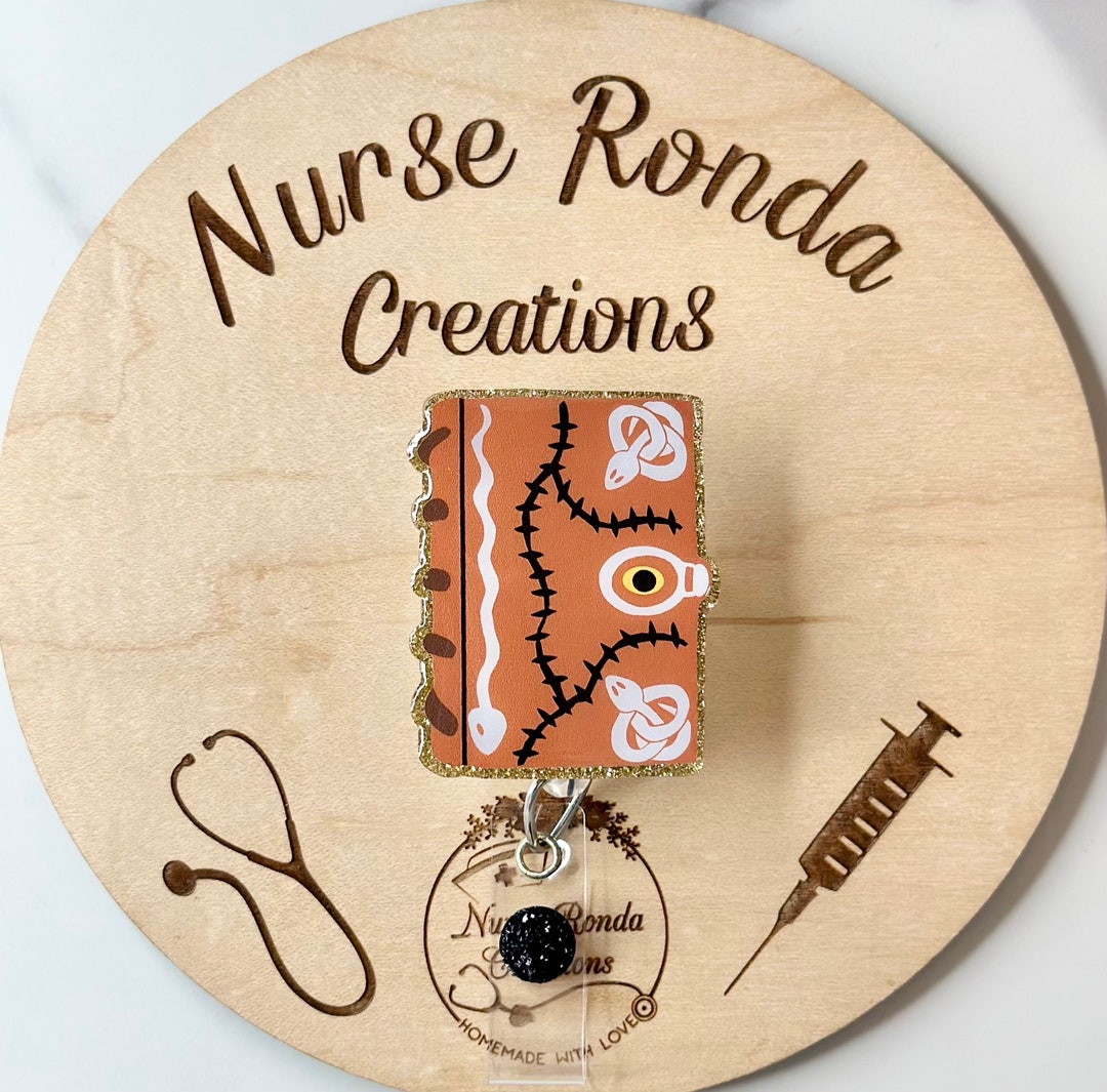 Spell Book Badge Reel, Hocus Pocus Badge Reel, Halloween Badge Reel ...