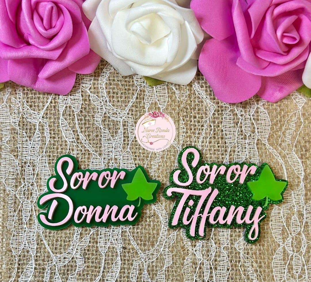 Alpha Kappa Alpha Name Pin, Name Badge, Soror Pin, Soror Gift, AKA Pin ...