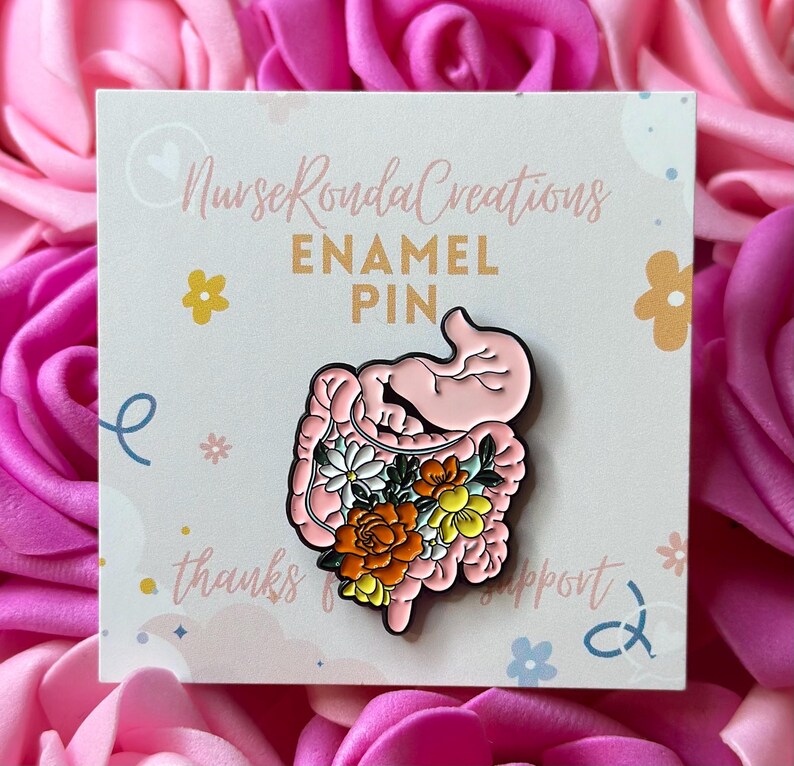 GI Enamel Pin, Gastro Anatomy, Enamel Pin, Stomach PIN, Intestines Pin ...
