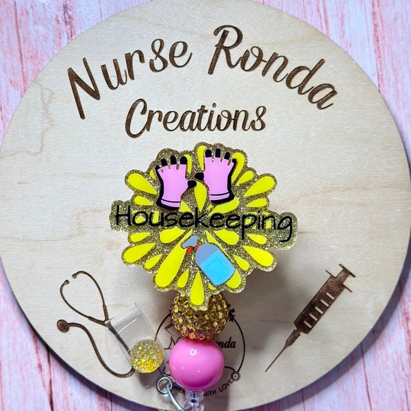Housekeeping Badge Reels - Etsy