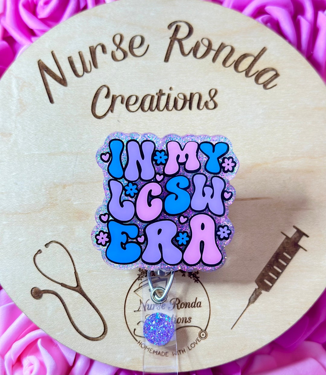 In My LCSW ERA Badge Reel, Social Work, Social Worker Gift, Custom ...