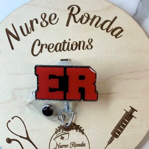 Emergency Nurse Badge Reel, ER Nurse Badge Reel, ED Nurse, ER Nurse ...