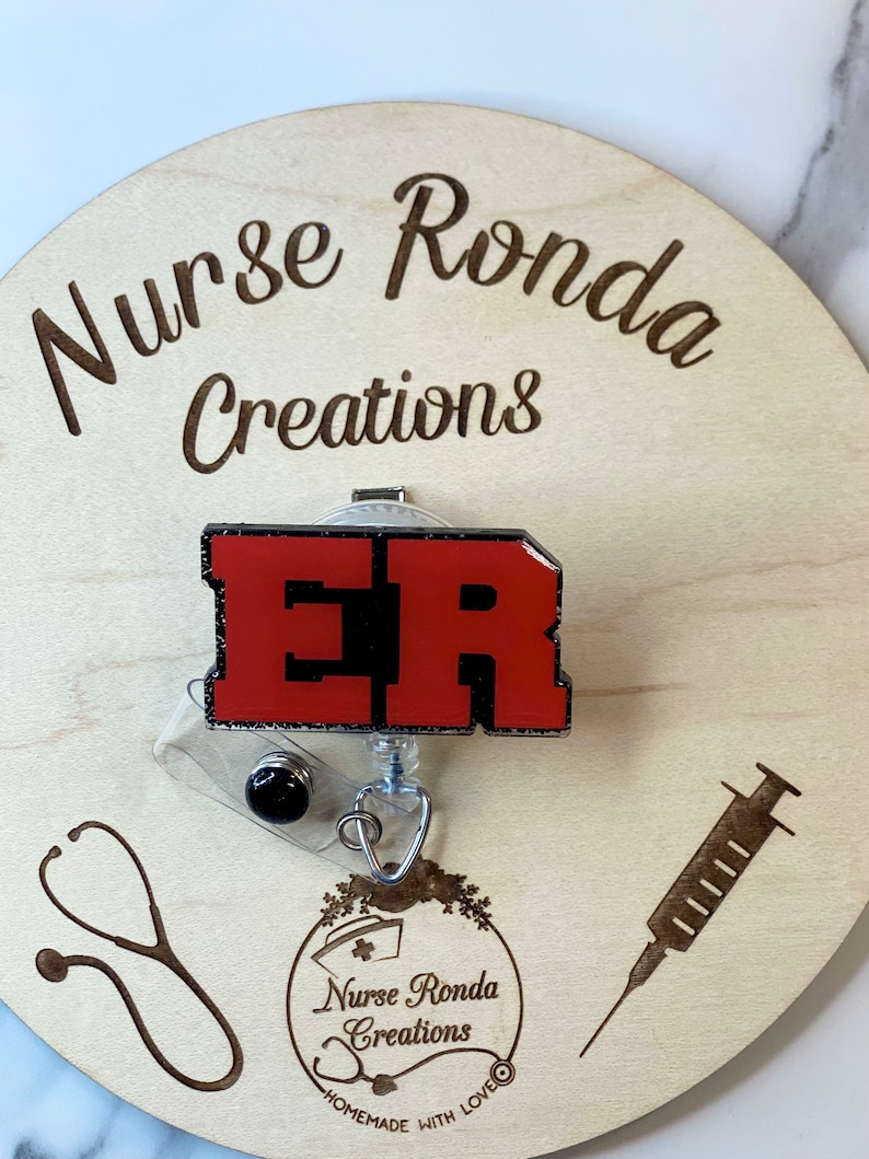 Emergency Nurse Badge Reel, ER Nurse Badge Reel, ED Nurse, ER Nurse ...