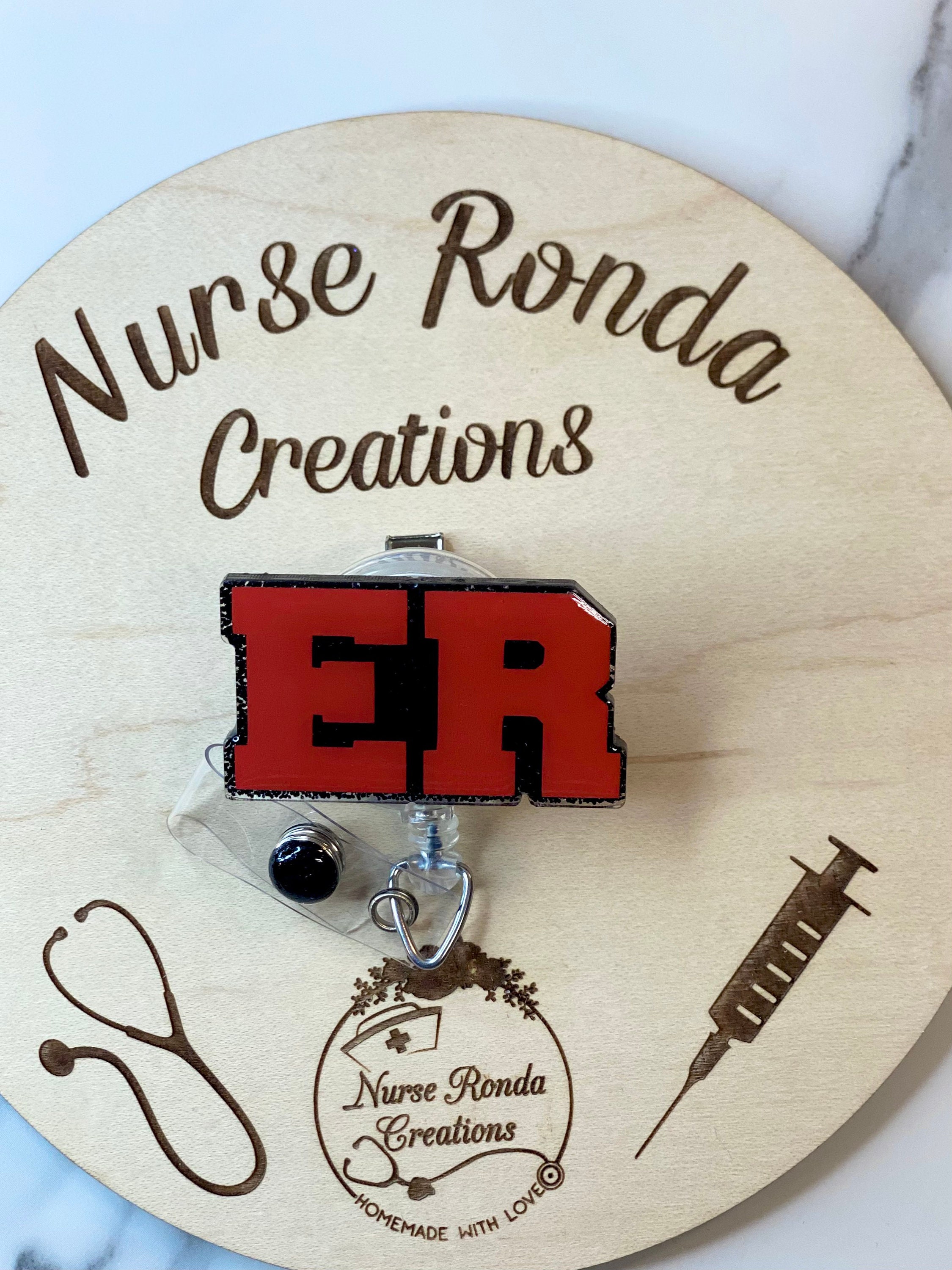 Emergency Nurse Badge Reel, ER Nurse Badge Reel, ED Nurse, ER Nurse ...