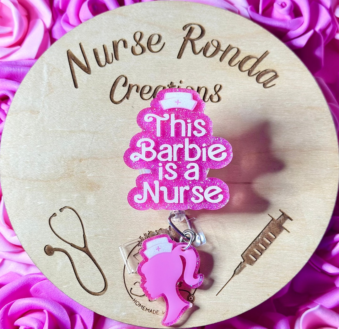 Nurse Badge Reel, Pink Badge Reel, RN Badge Reel, LPN Badge Reel ...