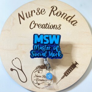 MSW Badge Reel, Social Worker Badge Reel, Social Work, Social Worker ...
