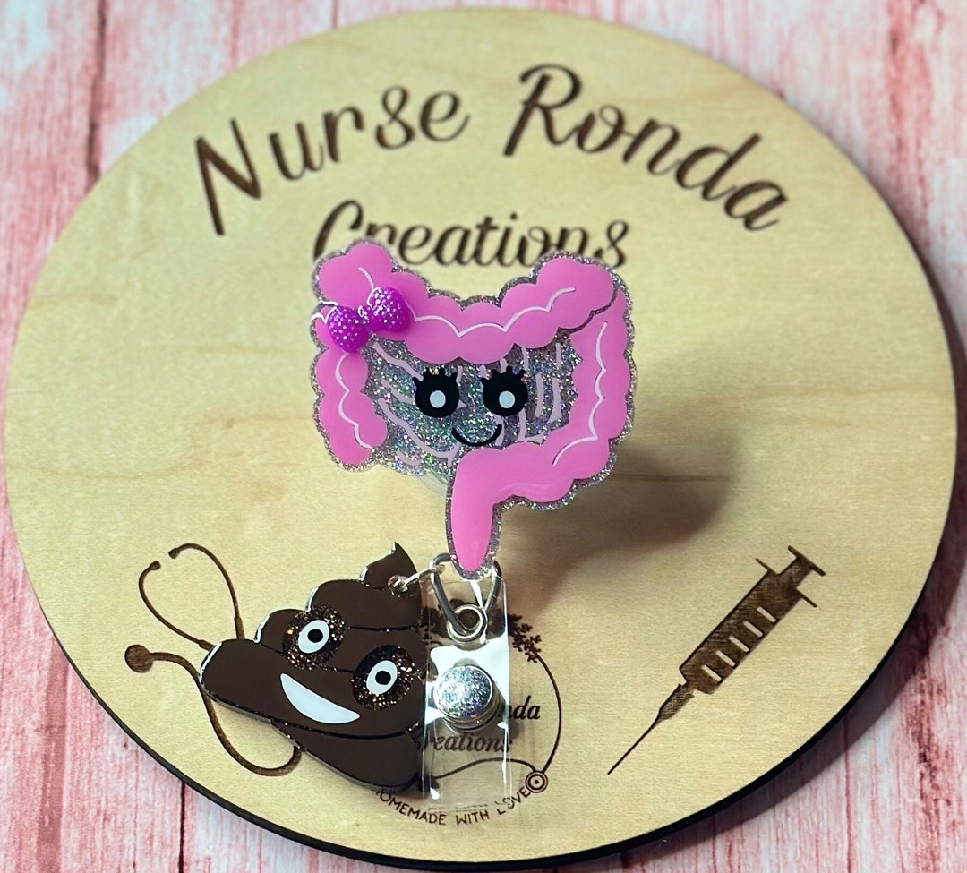 Intestines and Poop Badge Reel Intestine Badge Reel - Etsy