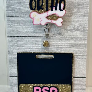 Ortho Badge Reel and Buddy Set, Personalized, Orthopedic Badge Reel ...