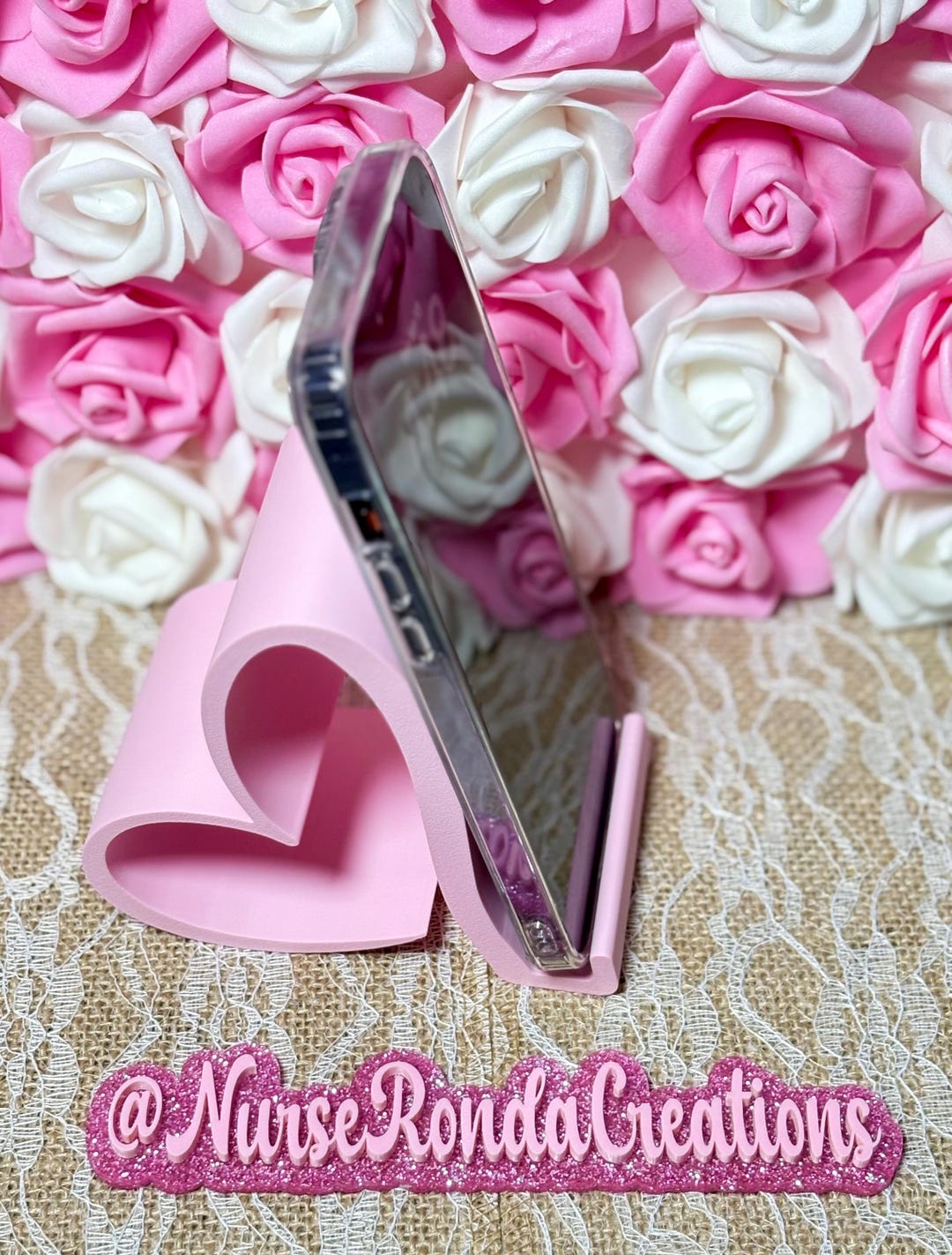 3D Printed Heart Phone Stand, Cute Desk Accessory, Valentine’s Gift ...
