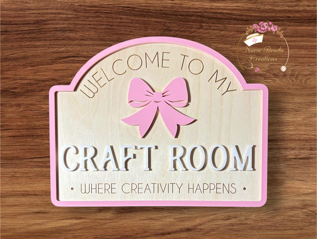 Craft Room Sign, Welcome to My Craft Room Sign, Crafter Gift, Gift for ...