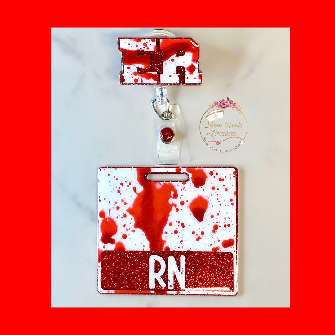 ER Nurse Badge Buddy and Reel Set, Emergency Nurse, ED Nurse, Gift ...