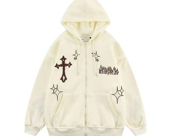 Zip up Cross Jacket - Etsy