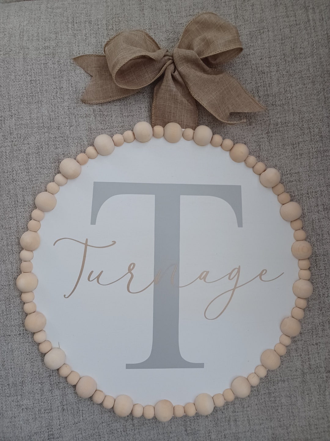 Personalized Beaded Doorhanger/nursery Sign - Etsy