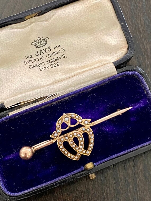 Antique 1889 sweetheart brooch - Gem