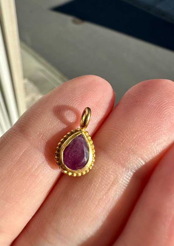 vintage pear charm - Gem