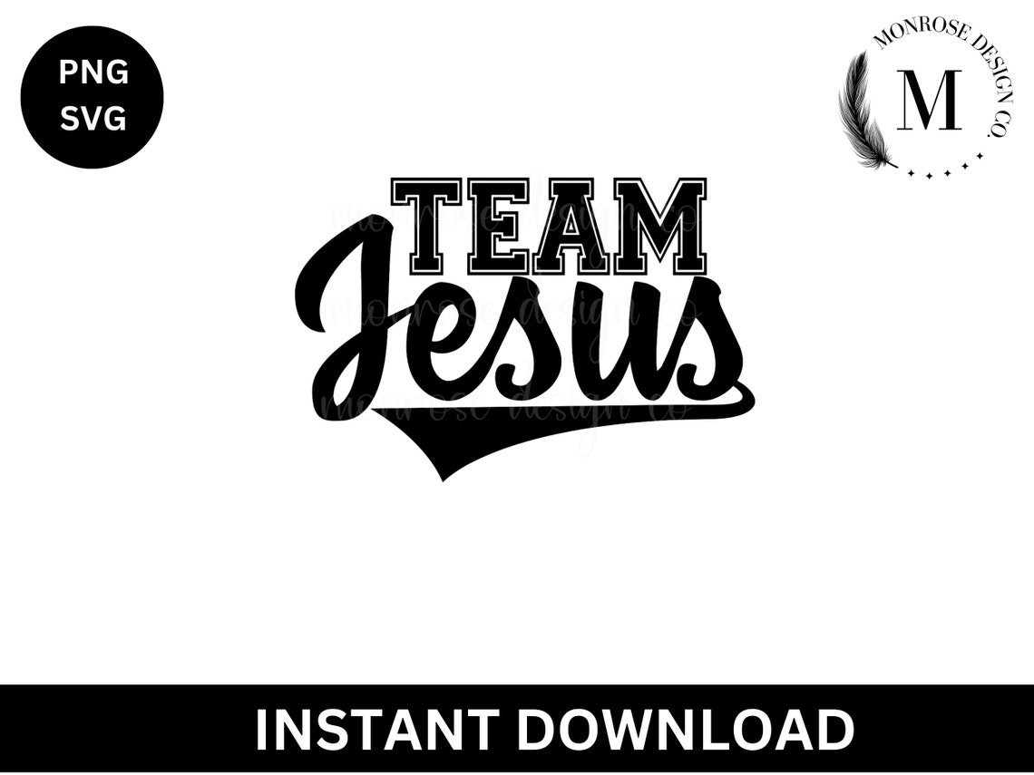 Team Jesus SVG, PNG Digital Download - Etsy