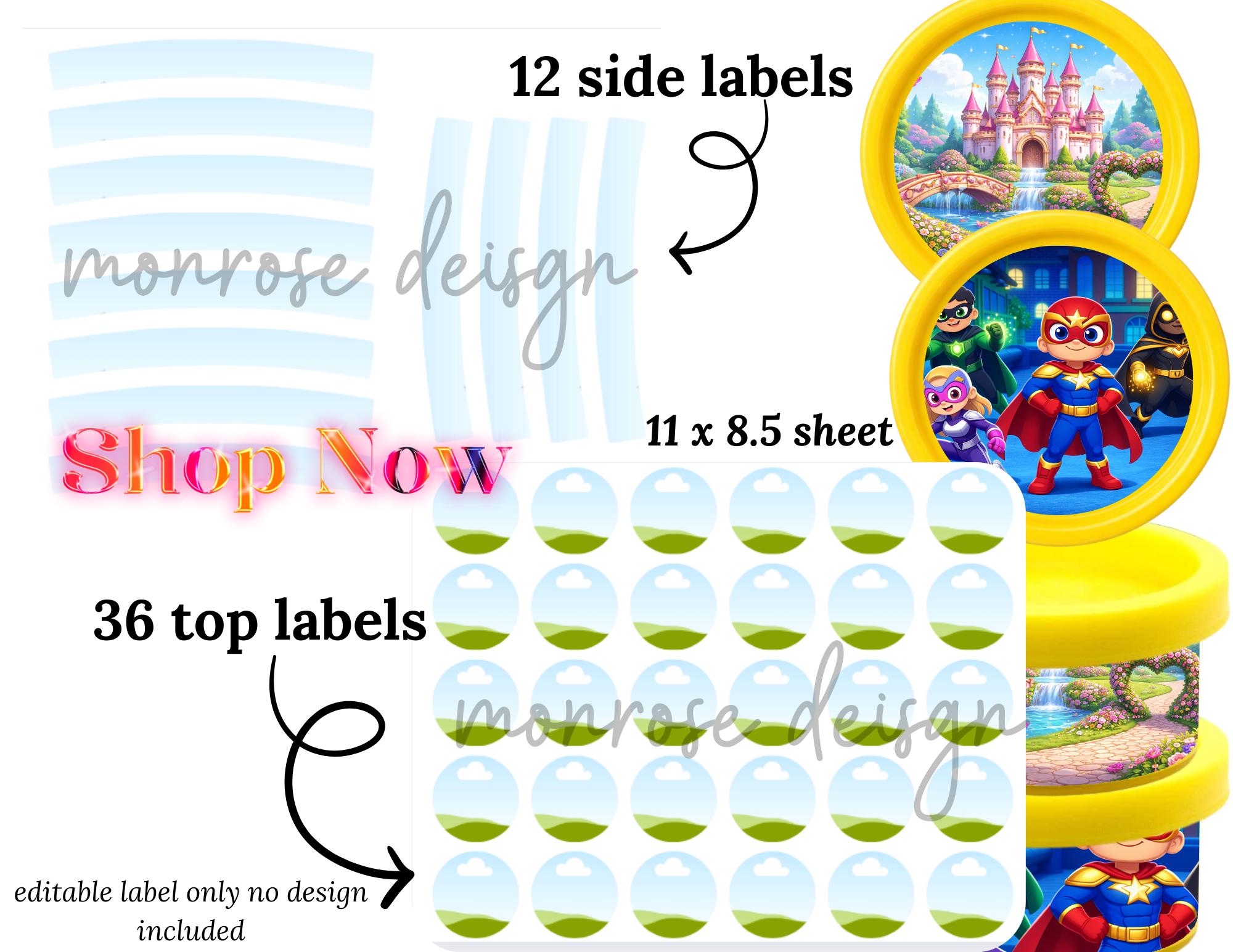 Canva Editable Play-doh Labels | 1 Oz Can Wraps (digital Download) - Etsy