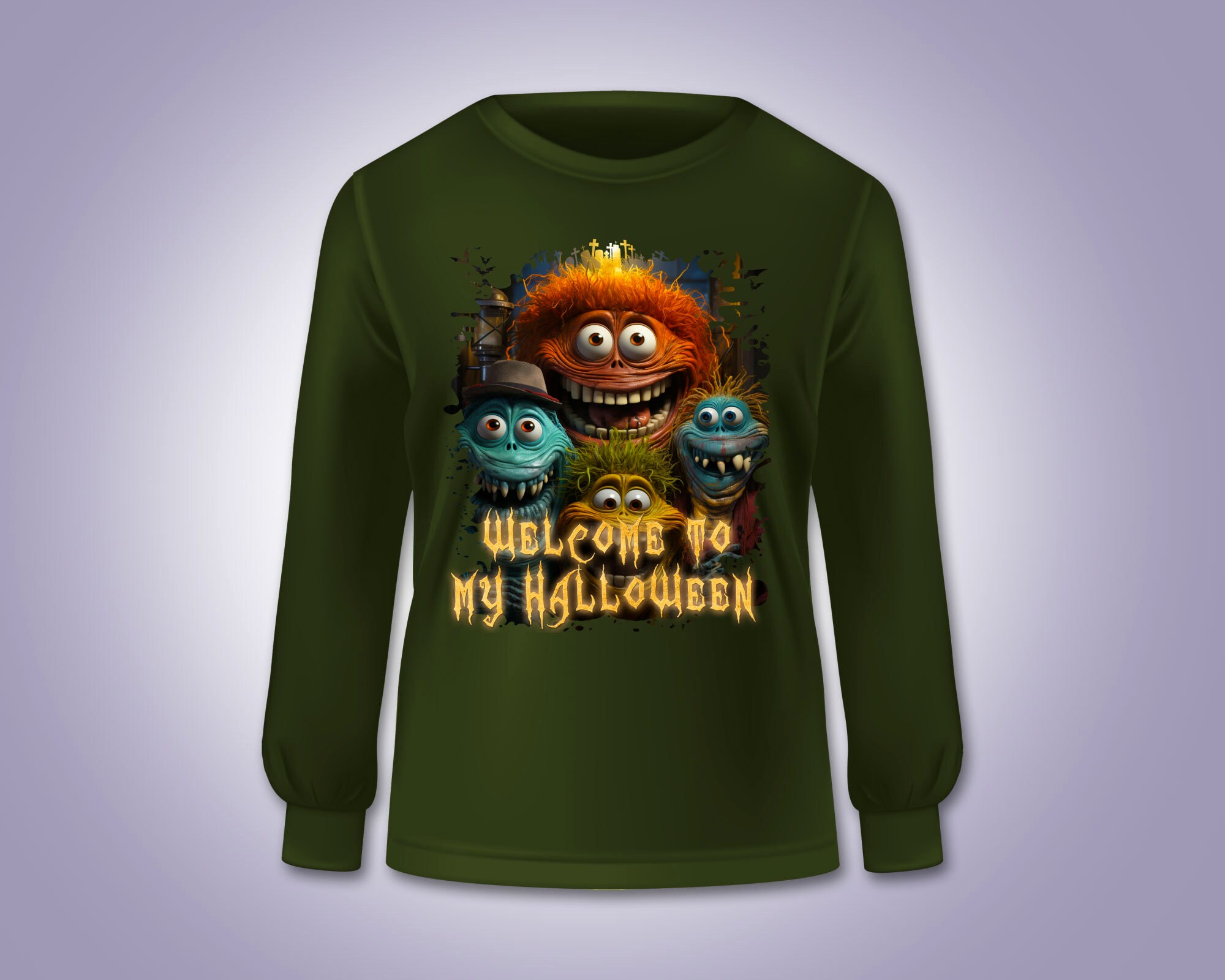Halloween Printable PNG - Monsters PNG Sublimation Design - Scary ...