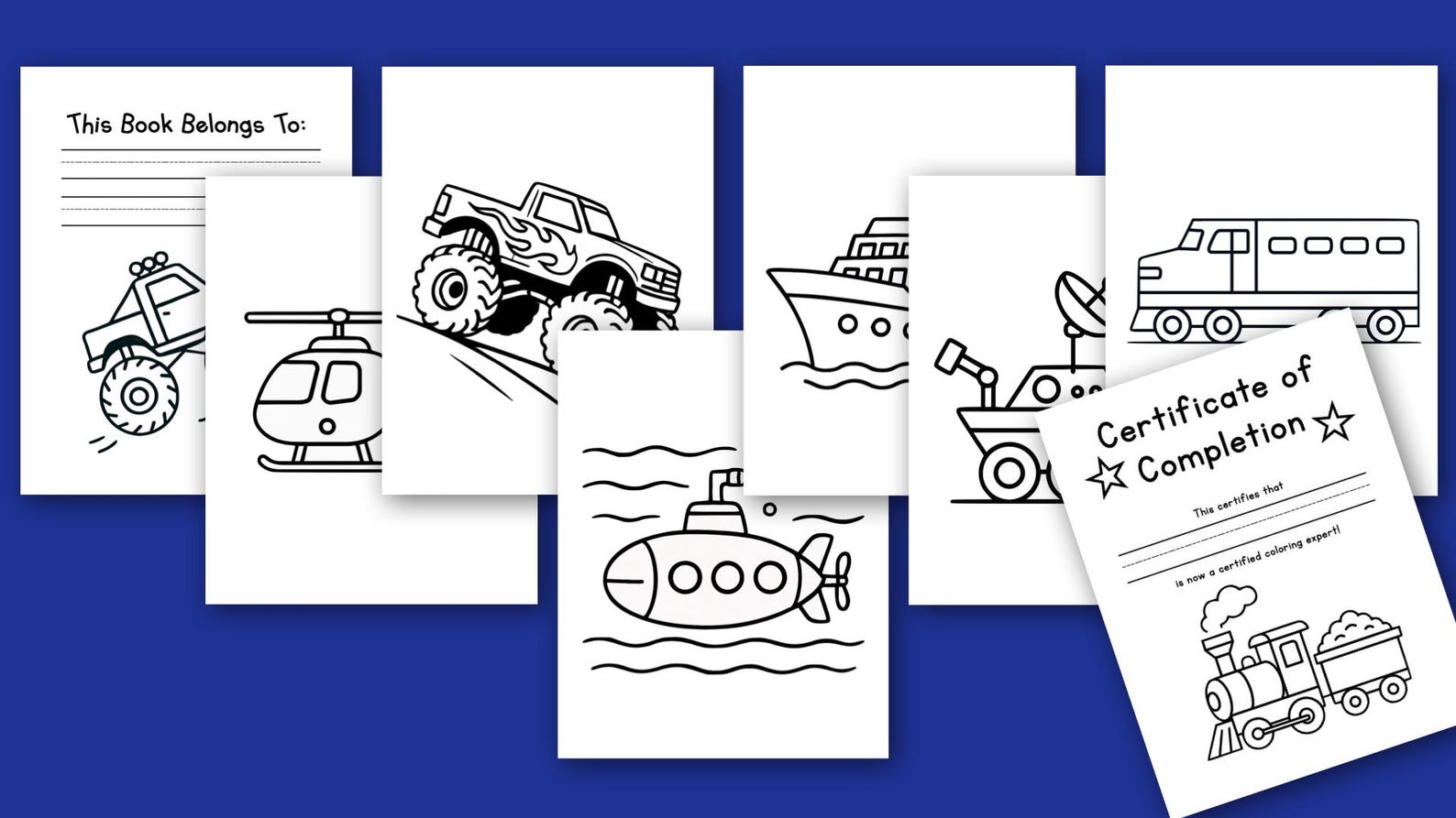 The Big Vehicle Coloring Book for Toddlers: 100+ Things That Go - Etsy