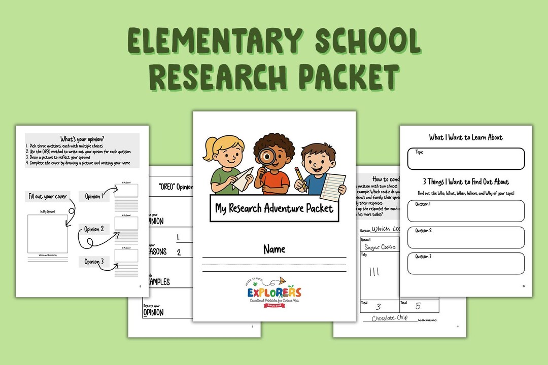 My Research Project: Fun Printable Packet for Kids to Explore, Form ...