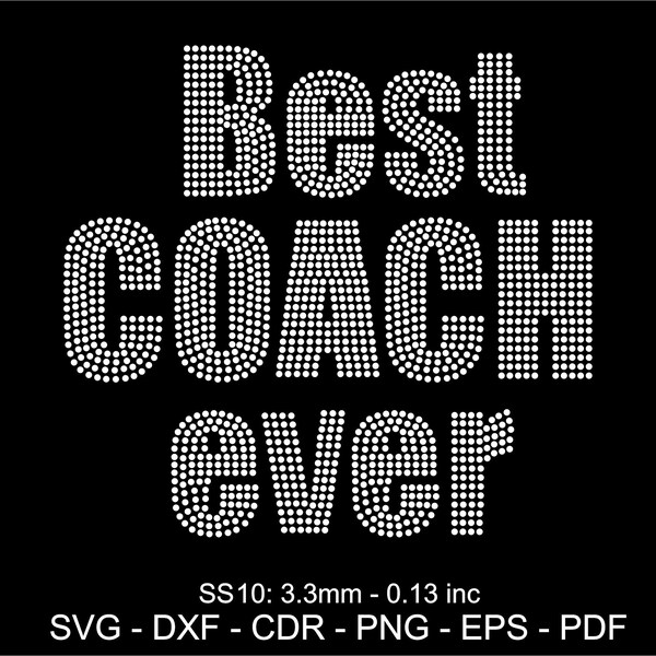 Coach Rhinestone Template - Etsy