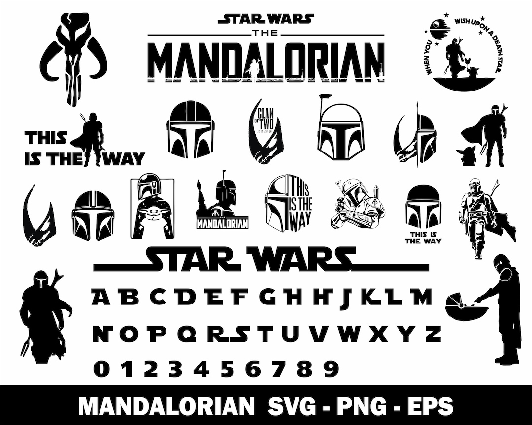 Mandalorian Font Svg Star Wars Letters Svg Mandalor Clipart - Etsy ...