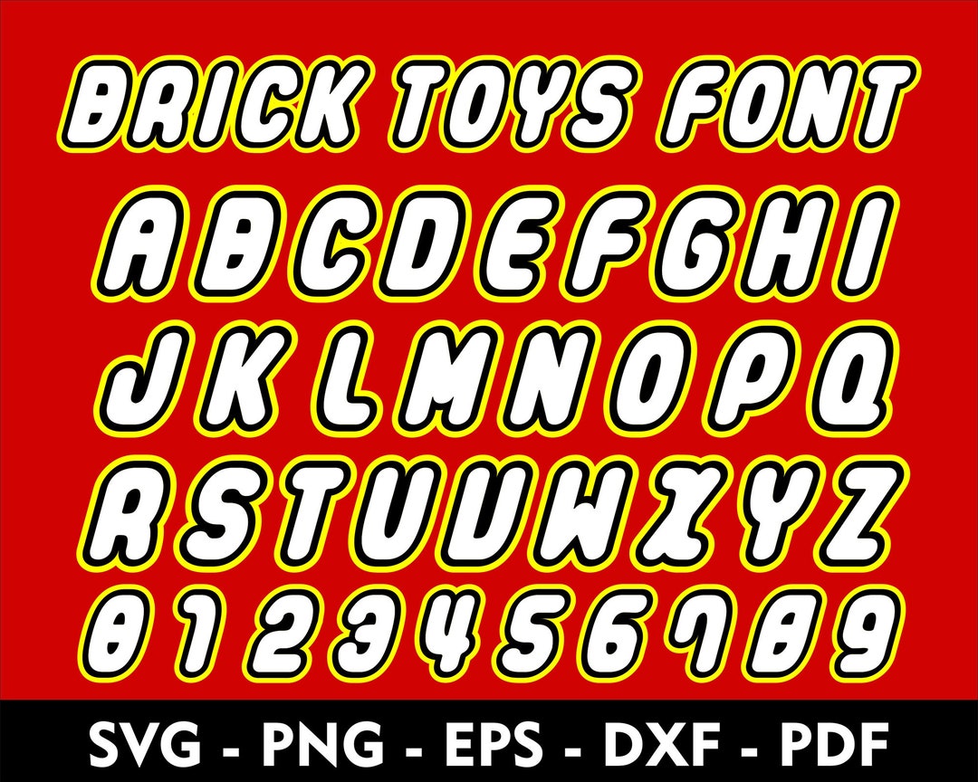 Brick Alphabet Font Svg Dxf Png Eps Block Font Brick Font - Etsy Canada