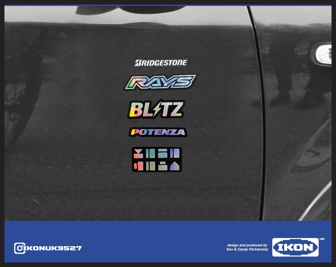 JDM Car Brand Logo Holographic Magnet Set - Etsy