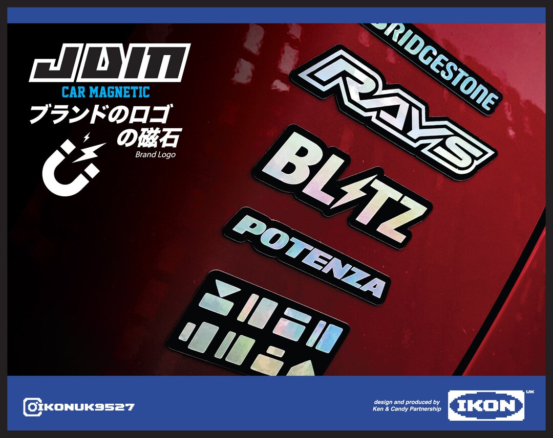 JDM Car Brand Logo Holographic Magnet Set - Etsy UK