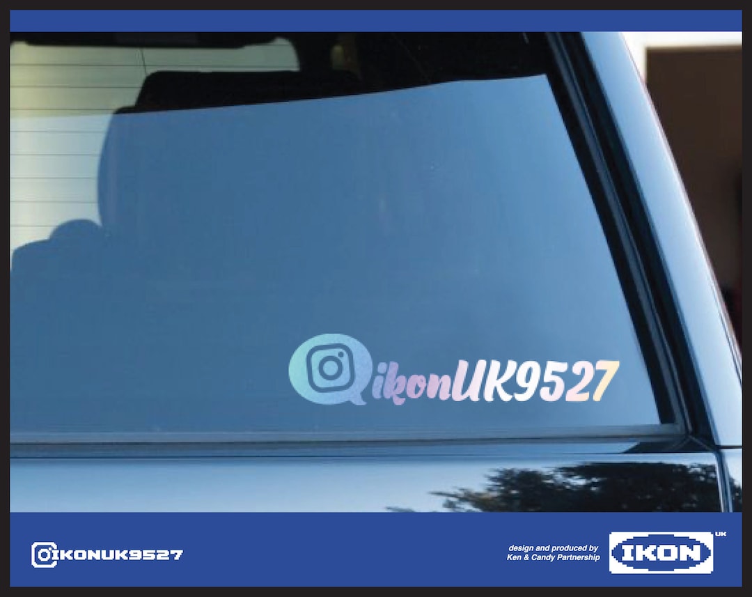 Custom Instagram Username Vinyl Decal - Holographic Car Sticker - Etsy