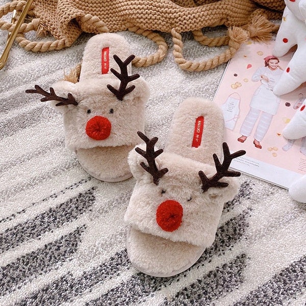 Christmas Slippers - Etsy