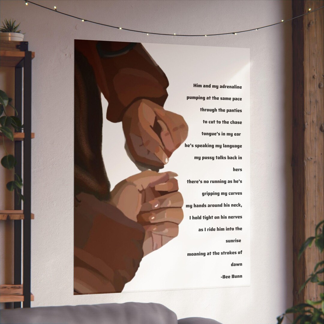 Artistic Matte Vertical Posters - Love Making Poetry, Modern Wall Art ...