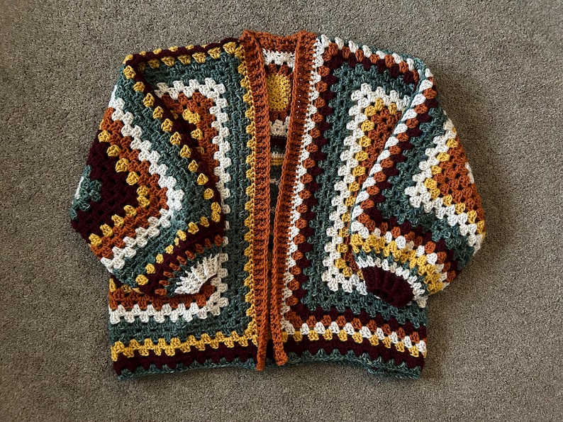 Celestial Hexagon Crochet Cardigan – With Sun & Moon Design - Etsy