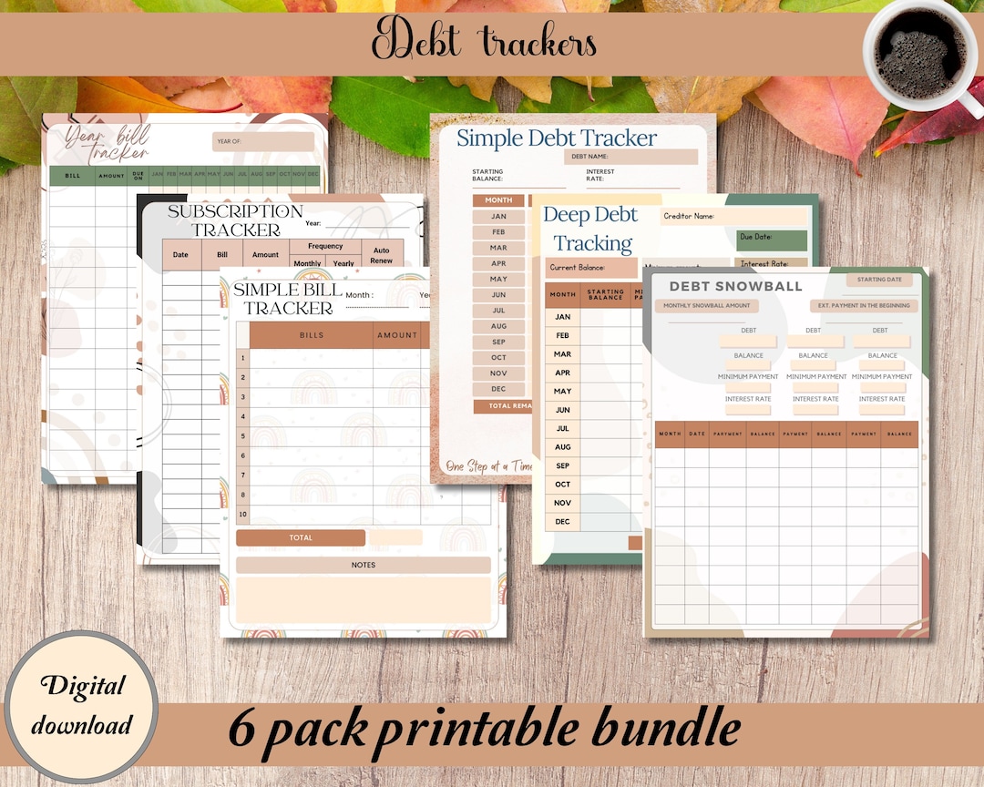 Simple and Easy Debt Tracker for Various Debts and Bills Sheet - Etsy
