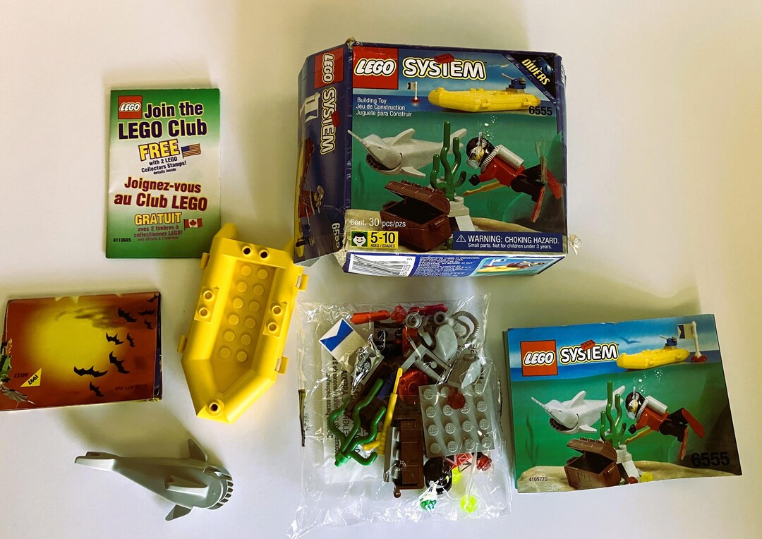 LEGO 6555 Sea Hunter Divers Shark NEW Building Construction STEM ...