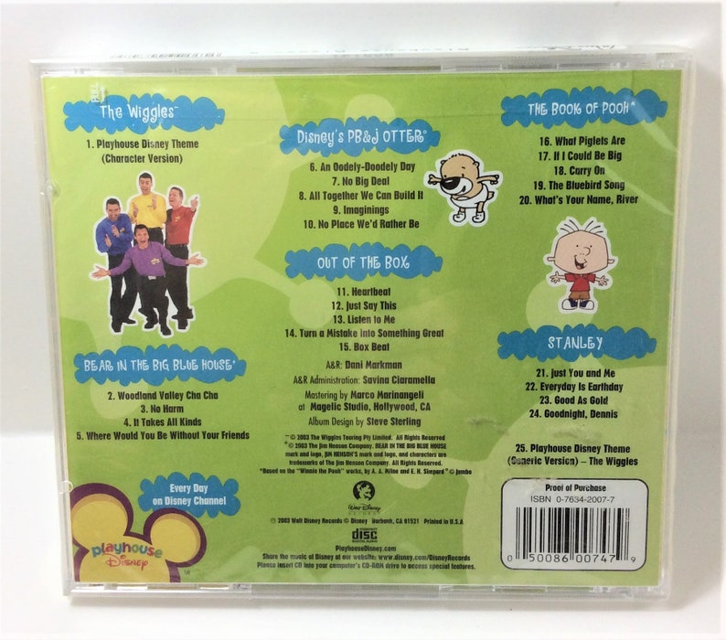 Playhouse Disney 2 Cd Collection Of 25 Songs Preschool Disney Shows 2003 Rare New Sealed Etsy