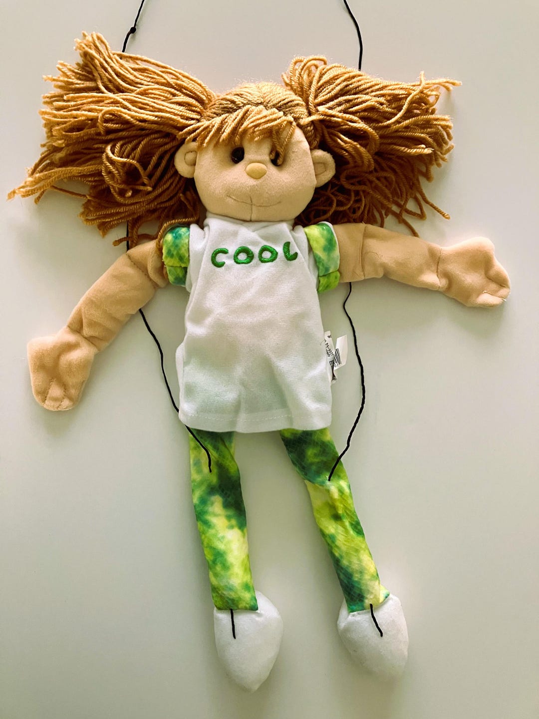 Vintage Sunny Puppets Cool Girl Marionette WB1701 Plush String Puppet ...