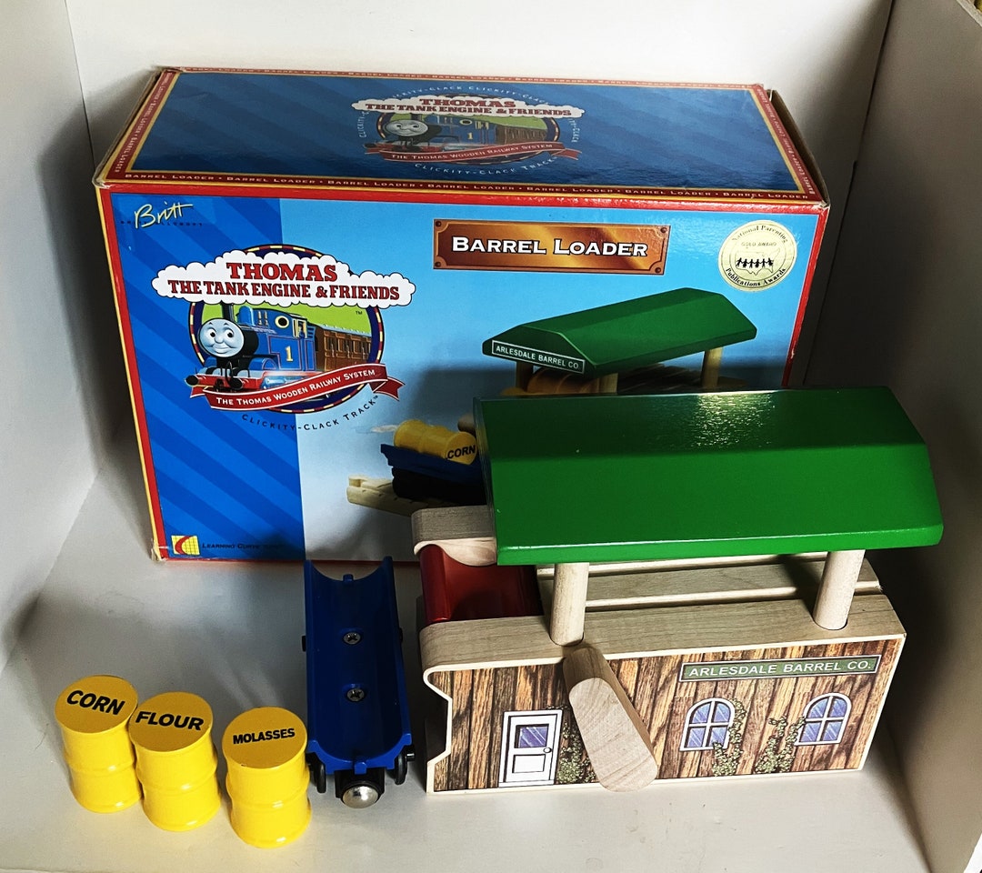 Vintage Thomas the Tank Engine Wooden Barrel Loader Learning Curve ...