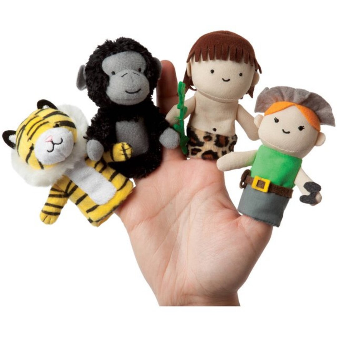 Manhattan Toy Co. Storytime A Jungle Story Finger Puppet Set 4 Pcs RARE ...