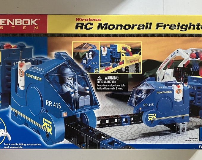 Rokenbok Systems RC Monorail Freighter 06222 Train Engine and Hopper ...