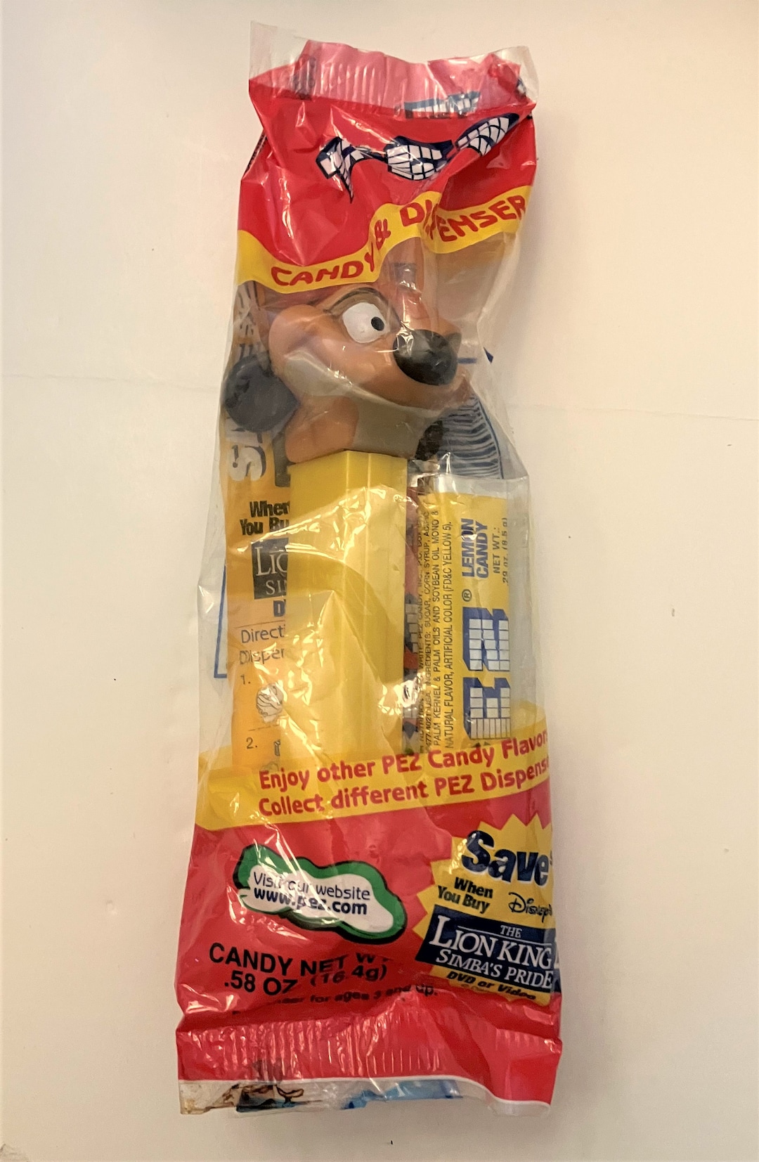 VINTAGE Pez Dispenser Lion King Timon Pez Candy Collectible Dispenser ...