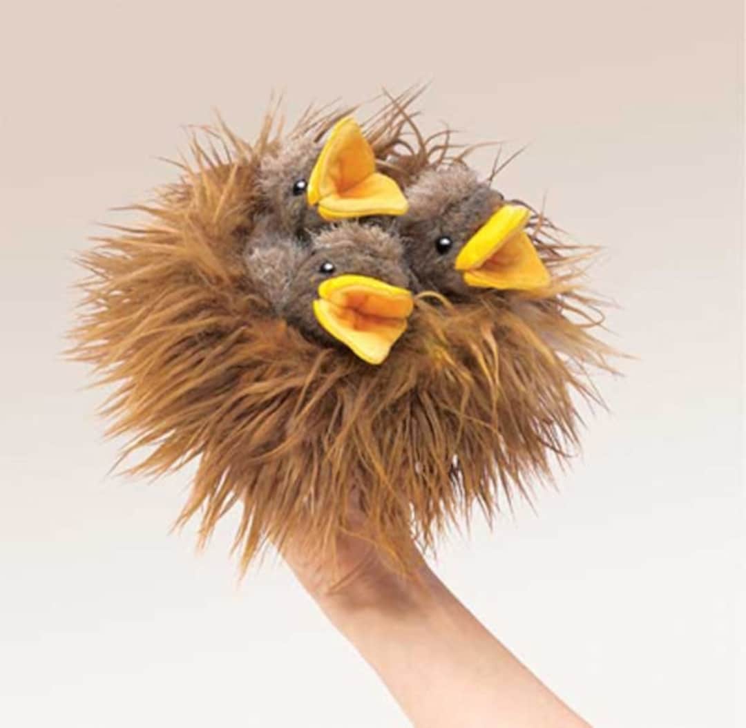 Folkmanis Baby Birds in a Nest Puppet 2815 RARE NWT - Etsy